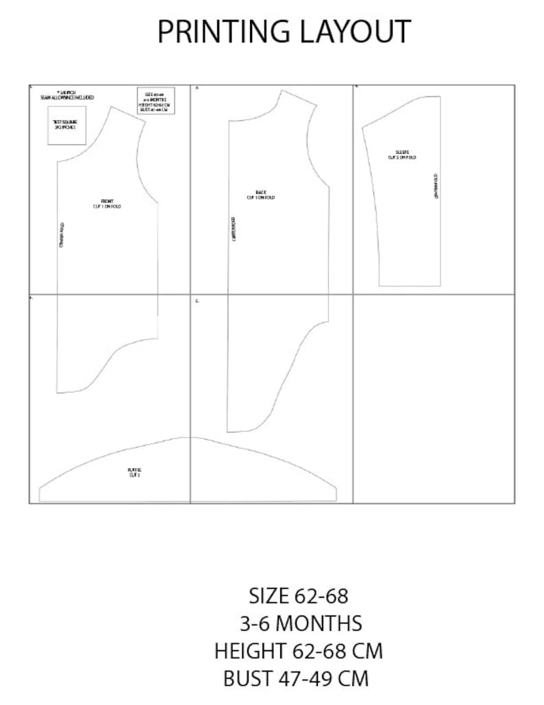 Girls' Sewing Patterns, Baby Girls Romper Pattern PDF, Girls Romper ...