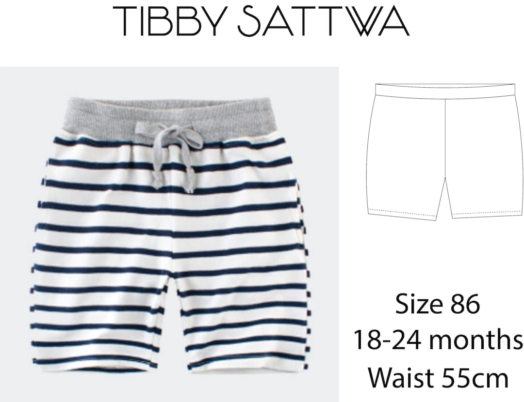 Baby Shorts Sewing Pattern PDF- Kids Easy Sewing Pattern Pdf, Sizes 18 ...