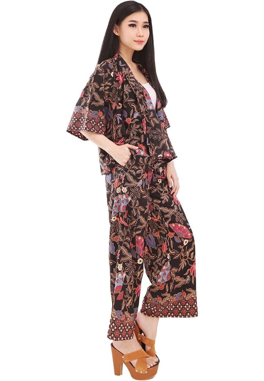 Batik Cardigan: Indonesian Vintage Modern Summer Outer - Etsy