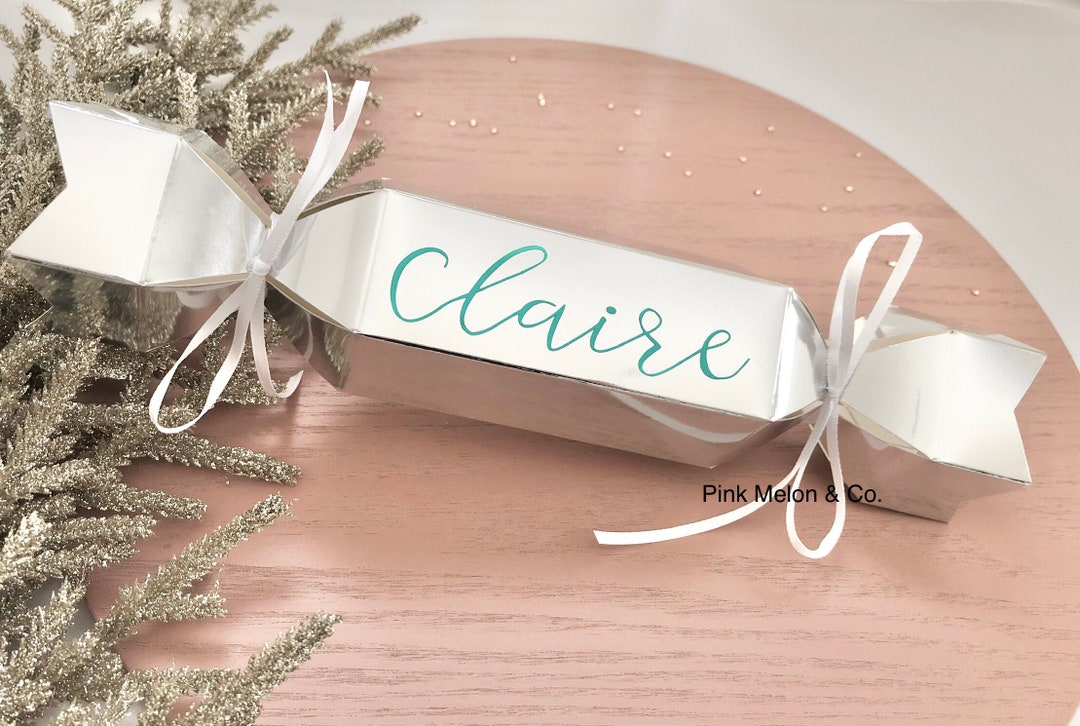 Silver Bon Bon Gift Box Personalised Christmas Decor - Etsy