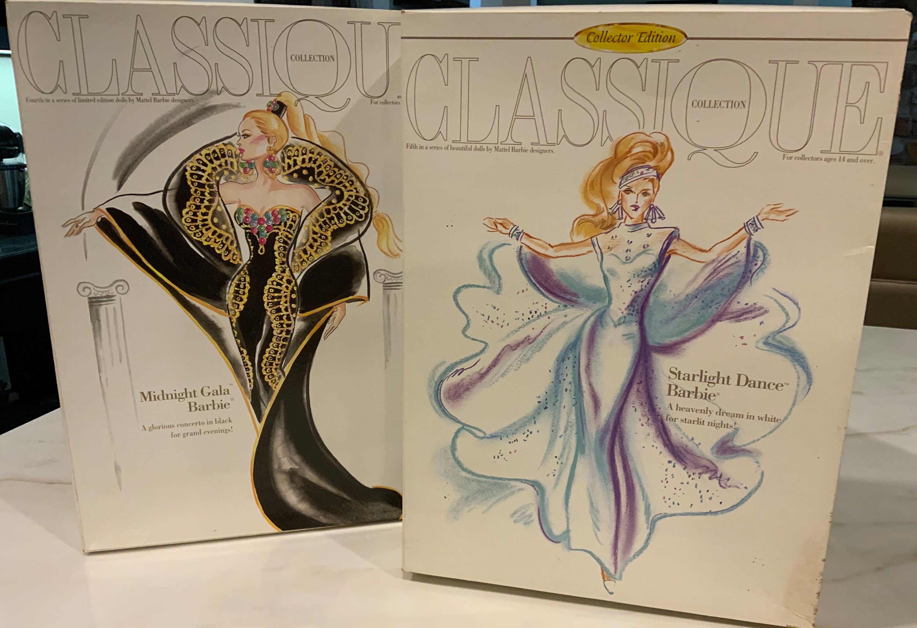 BARBIE - Set -4 Classique Collection Dolls Starlight Dance ,midnight ...