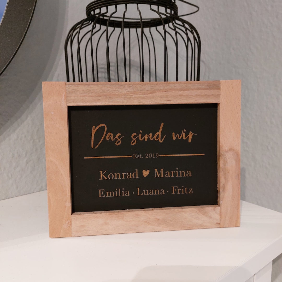 Das Sind Wir Schild Mit Namen Und Herz Als Geschenk Hochzeit, Hausbau, Einzug Personalisiert - Etsy