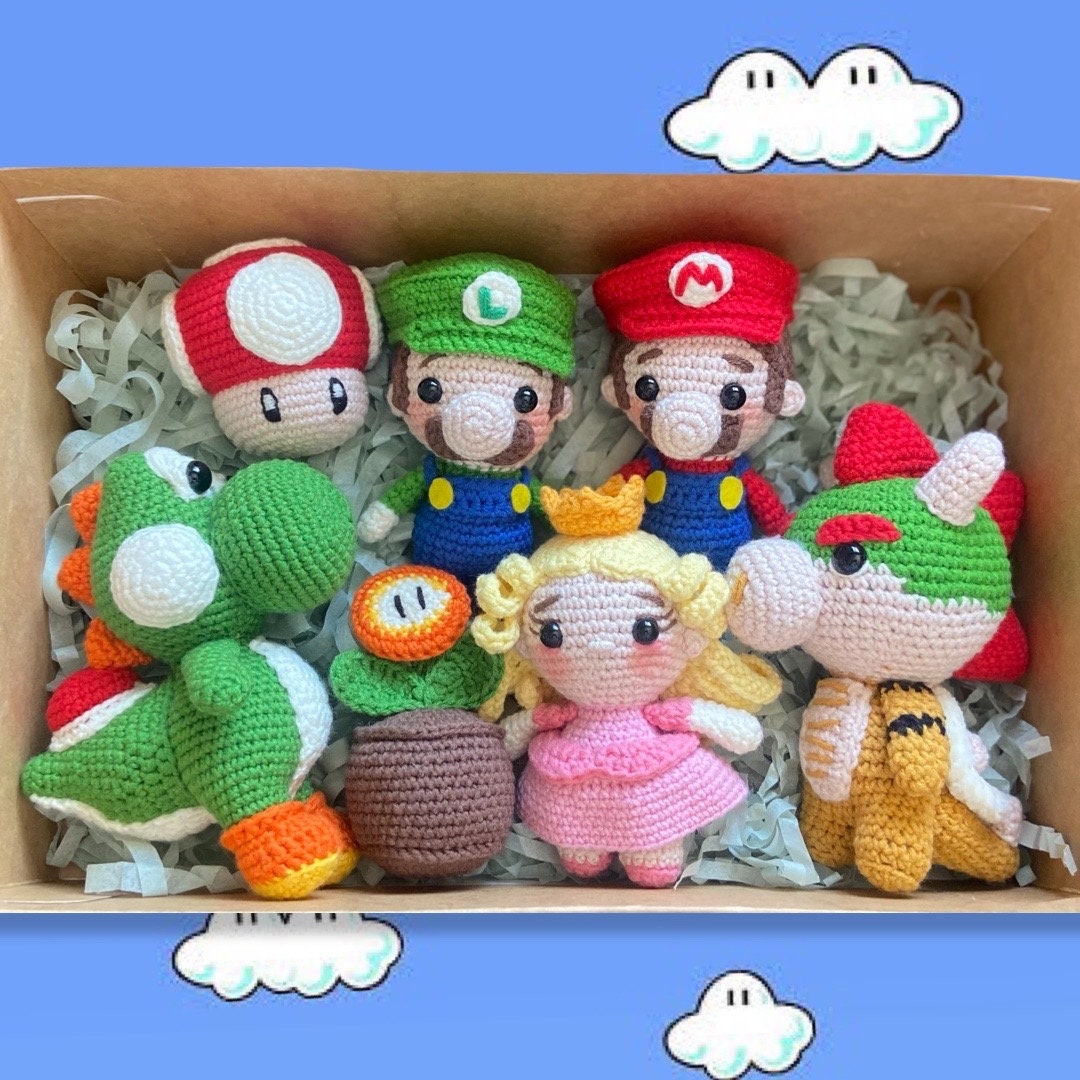 Super Mario Doll Set Include 7 Dolls Finished Product & Free Shipping ...