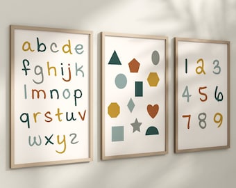Vintage Style Alphabet Poster Ready to Hang - Etsy
