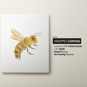 Personalized Set of 3 Boho Floral Bee Art Prints, Bumble Bee, Yellow ...