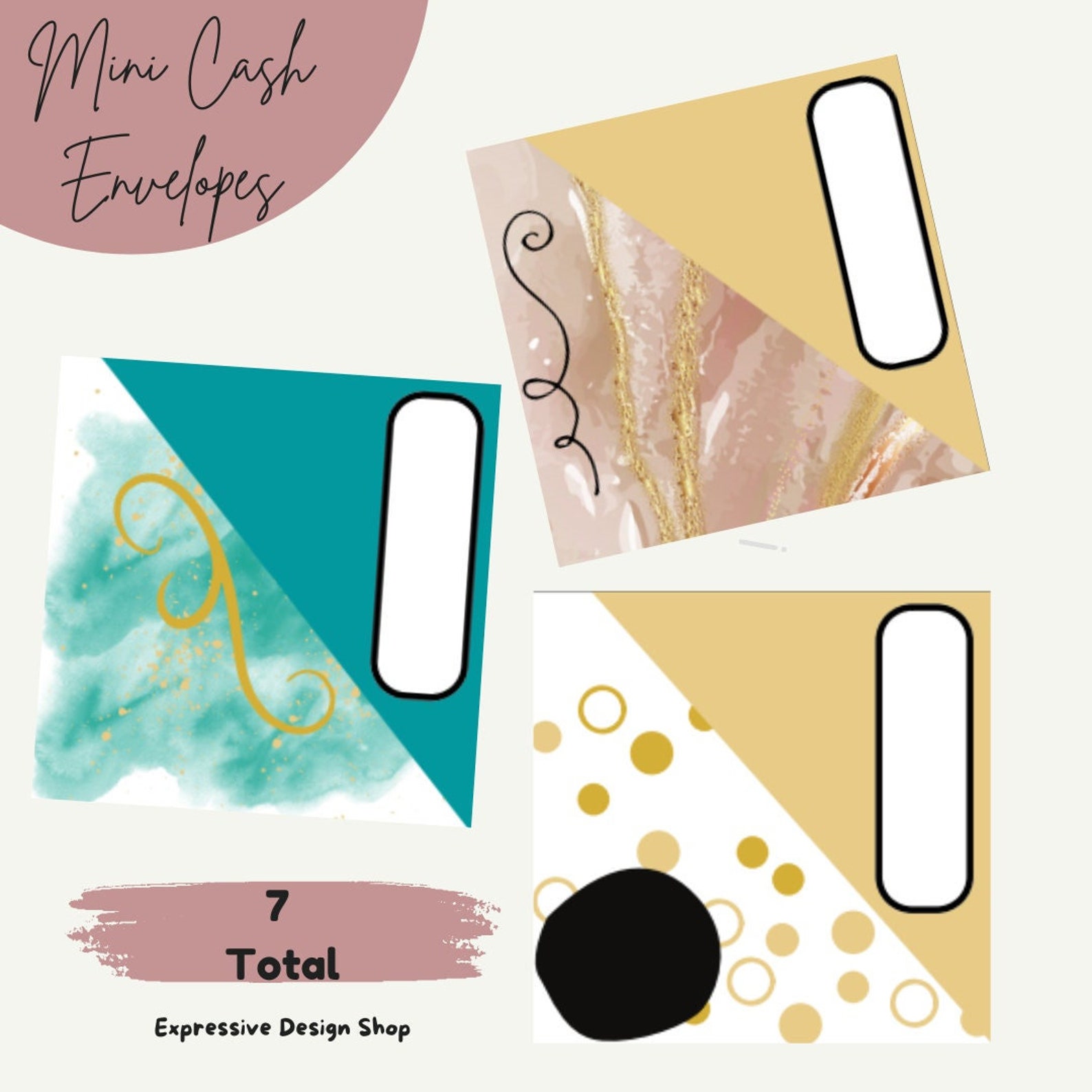 Mini Cash Envelopes Template | Cash Stuffing Envelopes | Budget ...