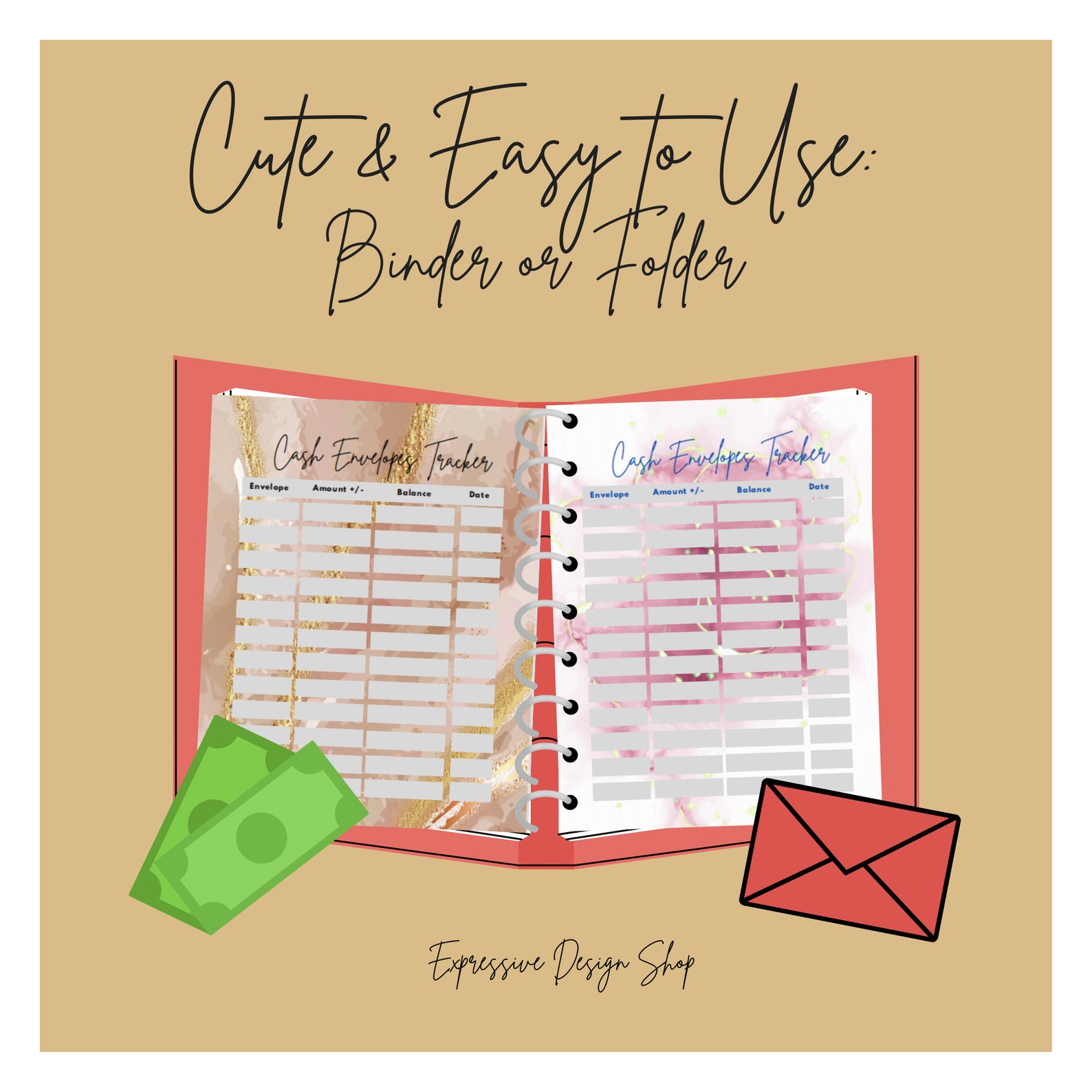 Cash Envelope Tracker | Onenote | Cash Stuffing | Digital Download ...