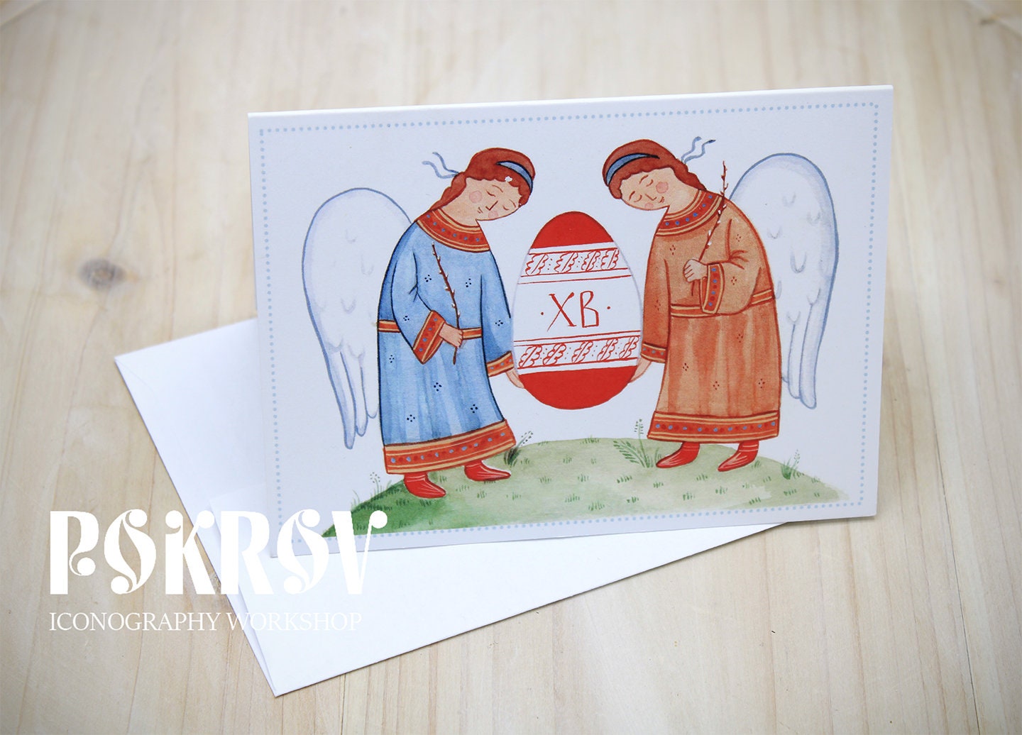 Orthodox Easter Cards, Angels With the Egg, XB - Etsy