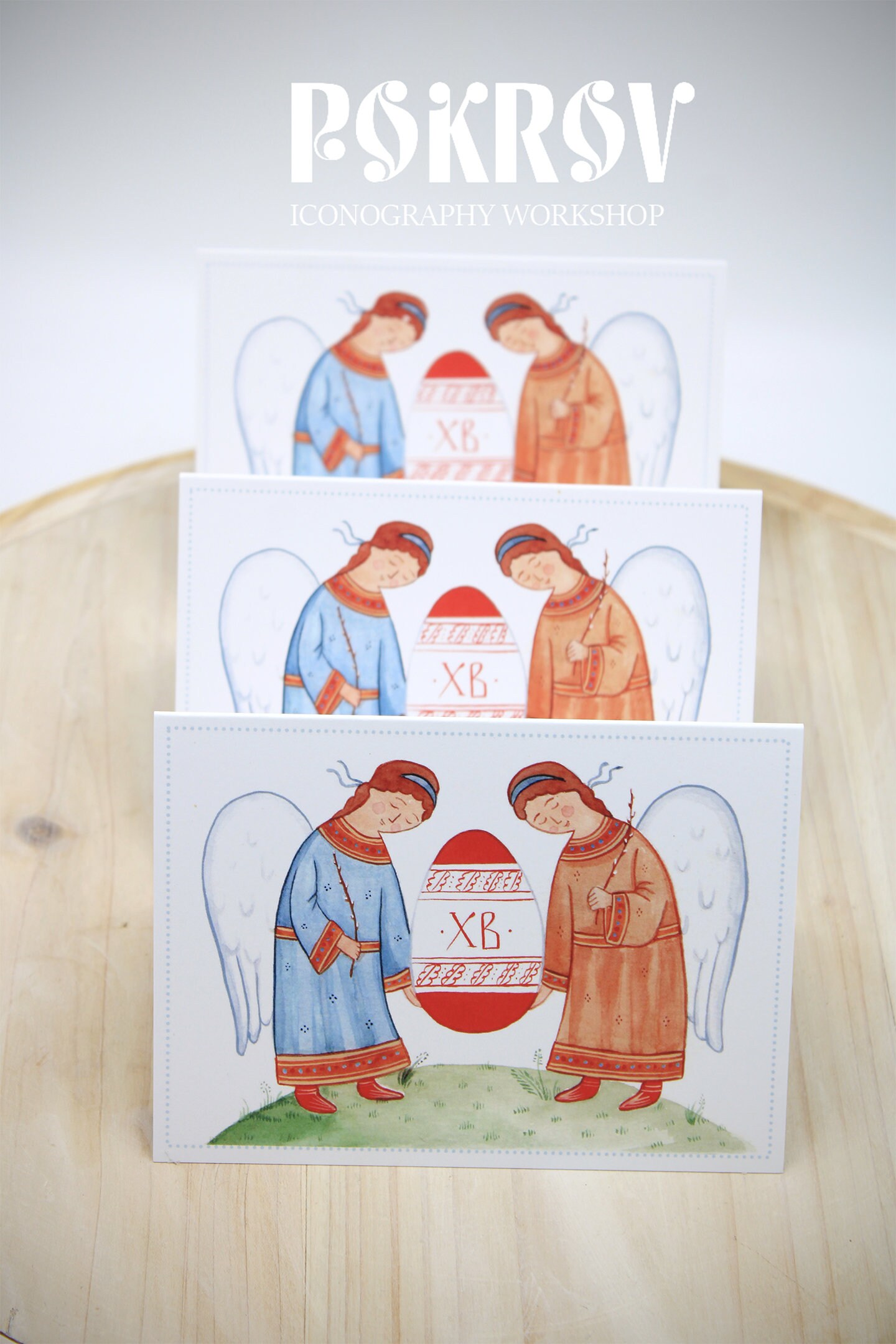 Orthodox Easter Cards, Angels With the Egg, XB - Etsy