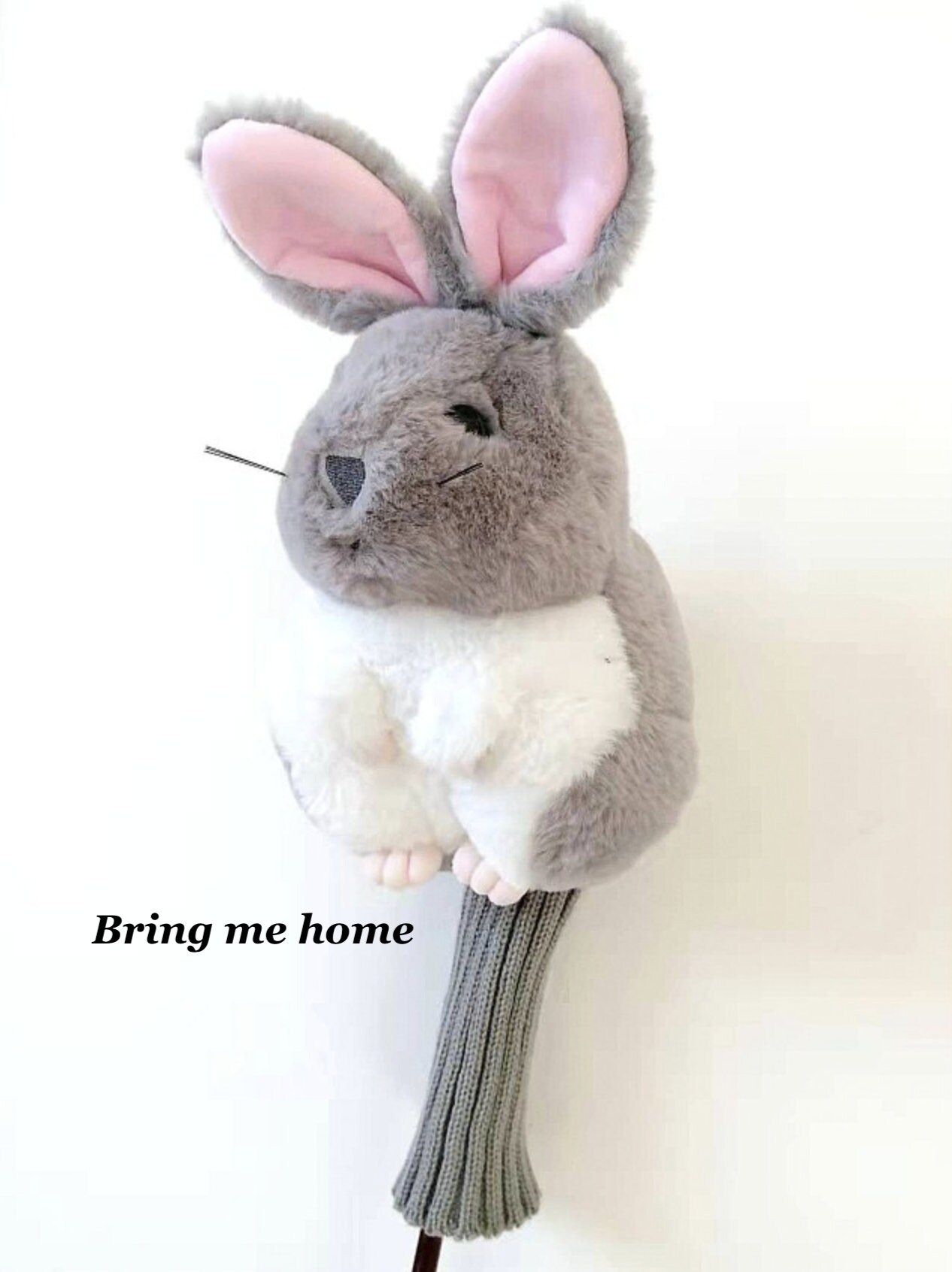 Bunny Rabbit Plush Golf Club Head Cover Golf Driver/ Animal Plush/ Gift ...