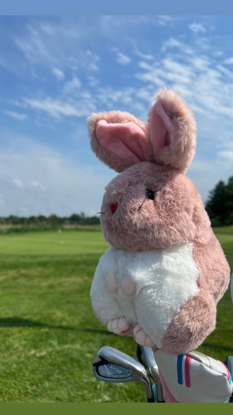 Bunny Rabbit Plush Golf Club Head Cover Golf Driver/ Animal Plush/ Gift ...