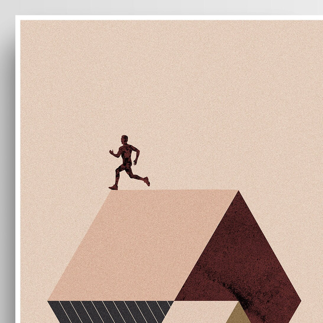 Bouldering Art Mountain Hiking | Etsy