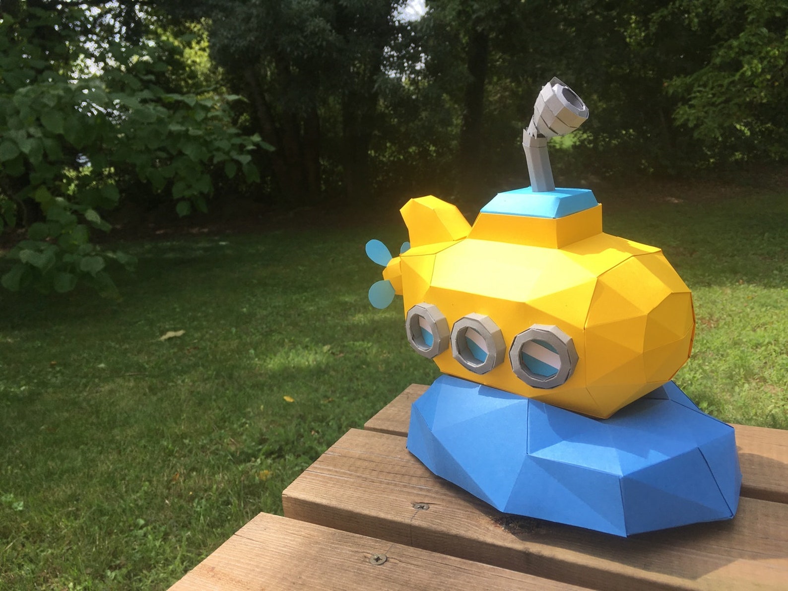 Submarine Paper Model Patron Papercraft Origami DIY - Etsy