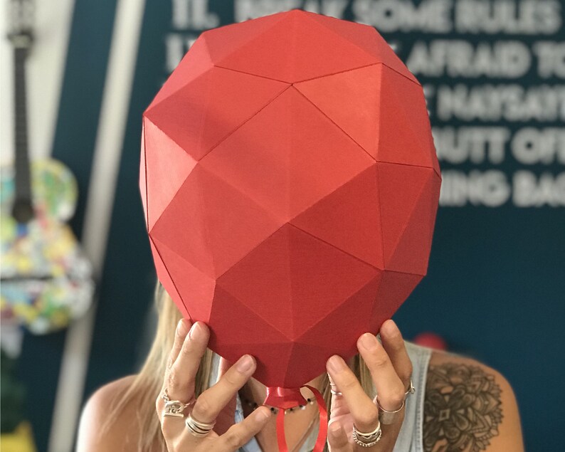 Balloon Paper Model Patron Papercraft Origami DIY - Etsy UK