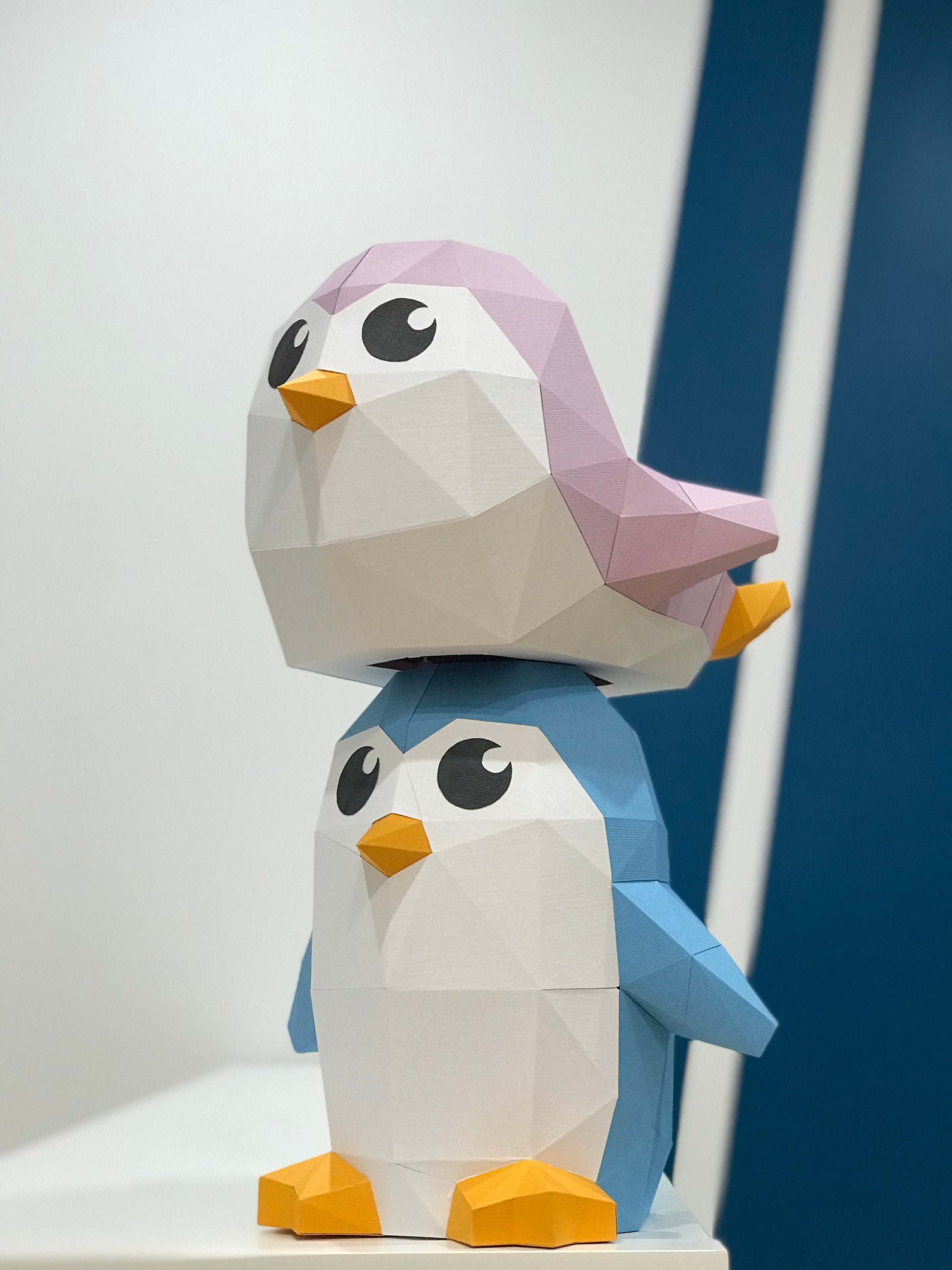 Penguins Paper Model Patron Papercraft Origami DIY | Etsy