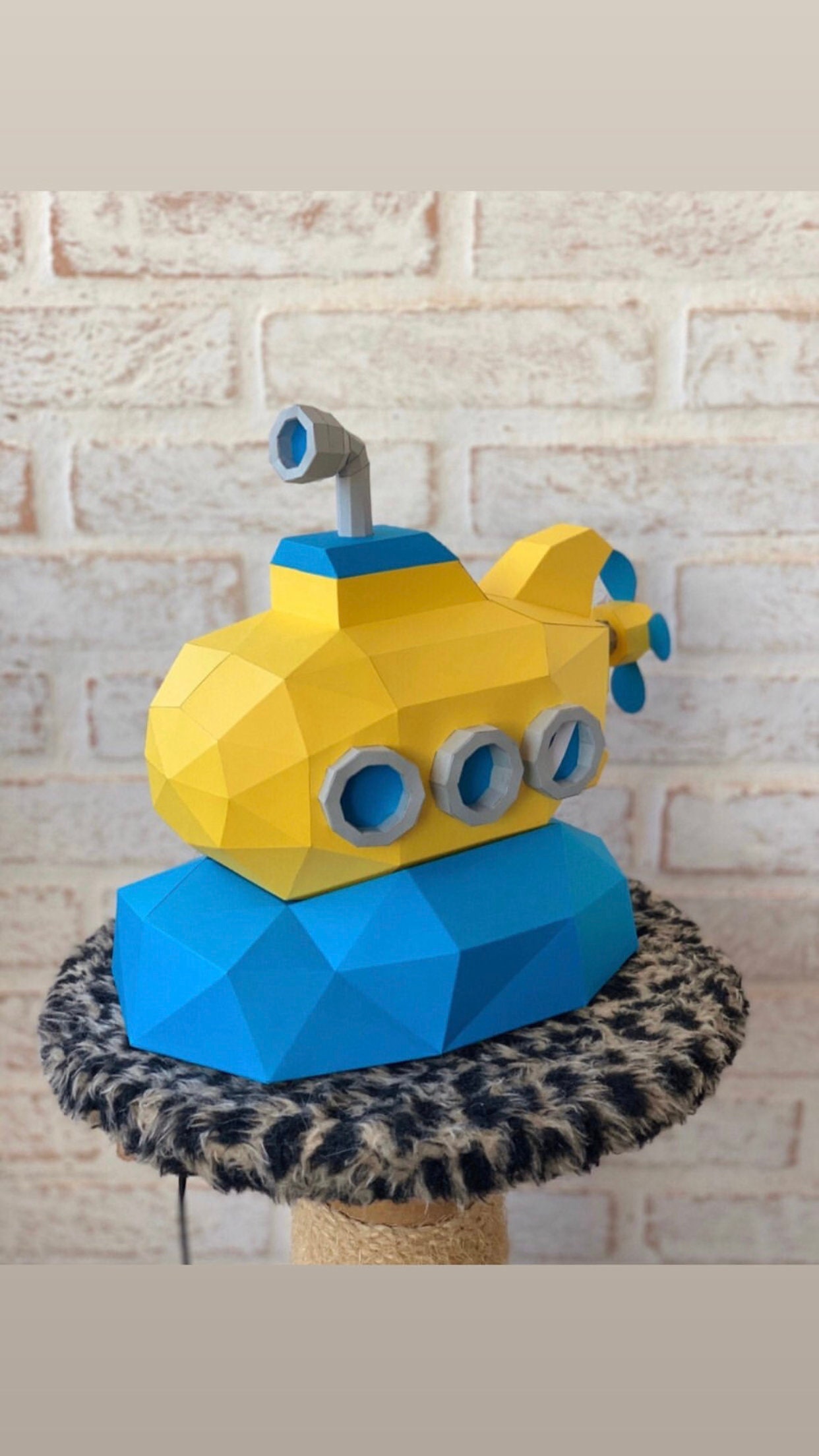 Submarine Paper Model Patron Papercraft Origami DIY - Etsy Italia