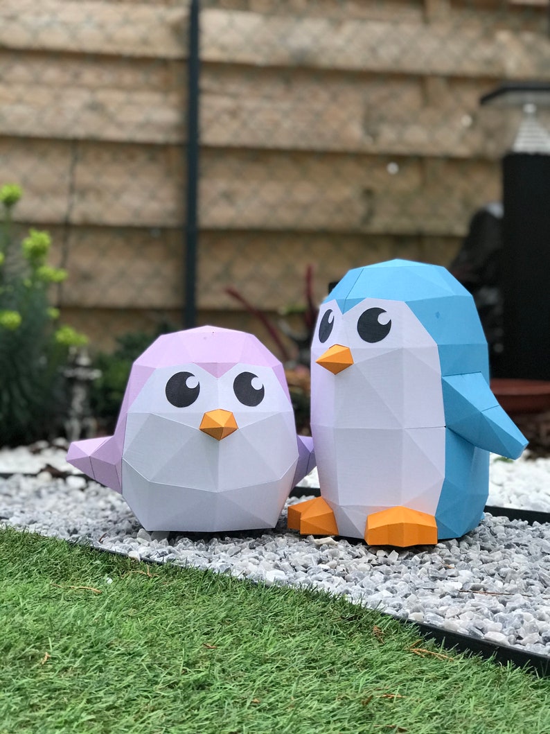 Penguins Paper Model Patron Papercraft Origami DIY - Etsy UK