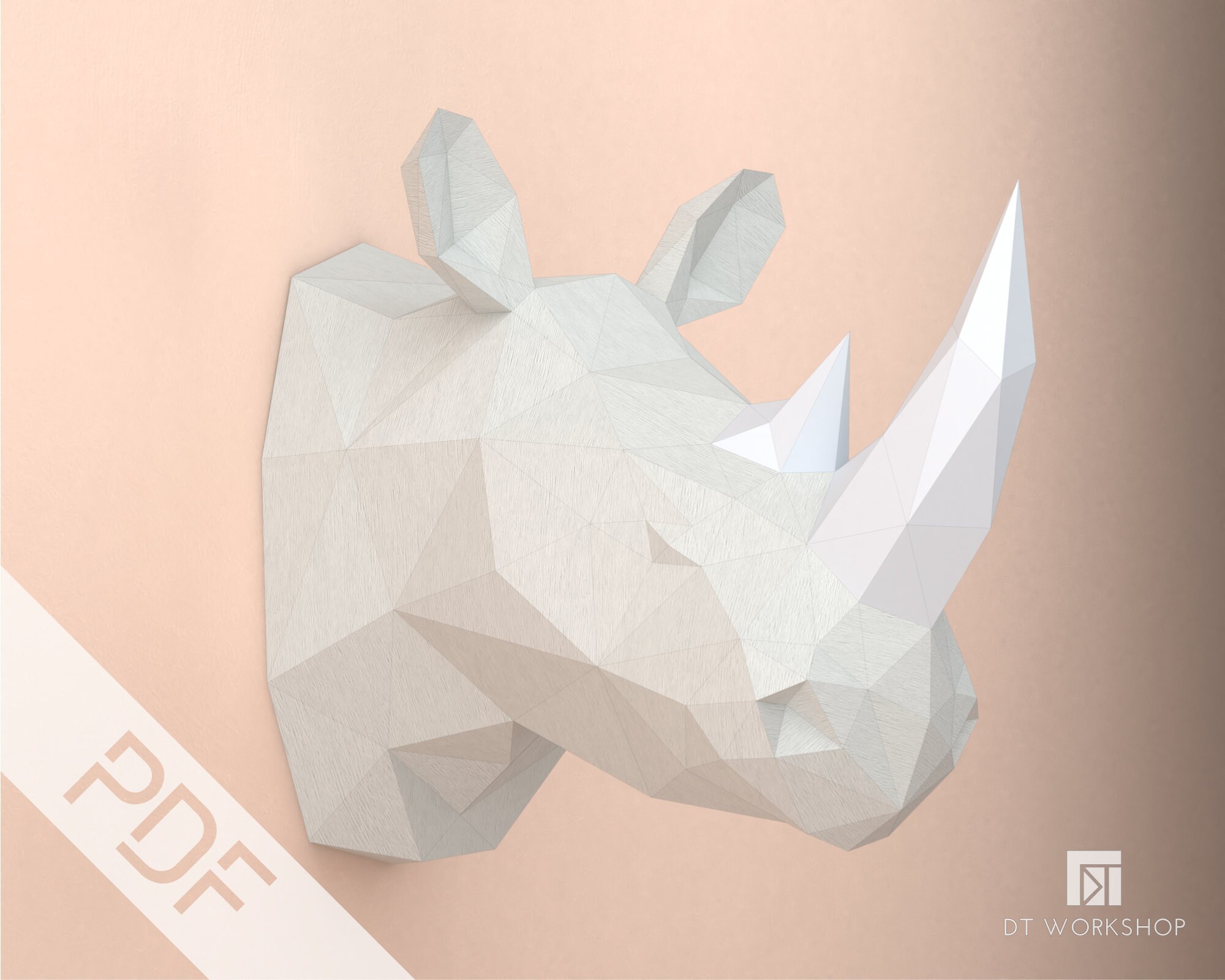 Rhinoceros Paper Model Patron Papercraft Origami DIY - Etsy Singapore