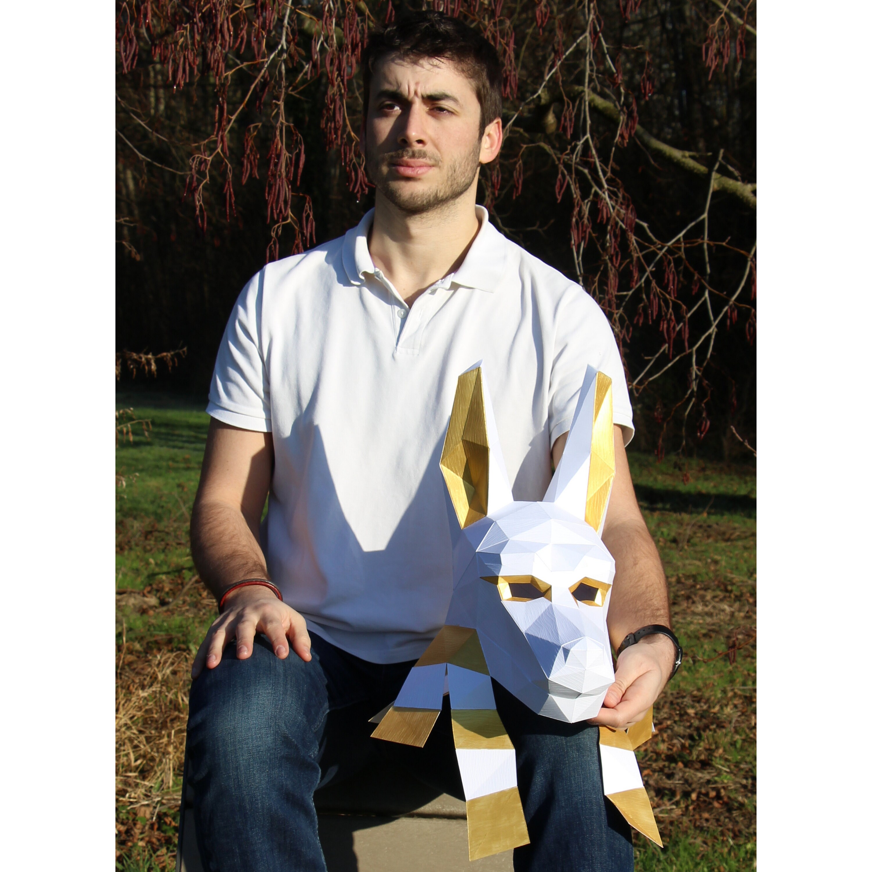 Anubis Mask Paper Model Patron Papercraft Origami DIY - Etsy