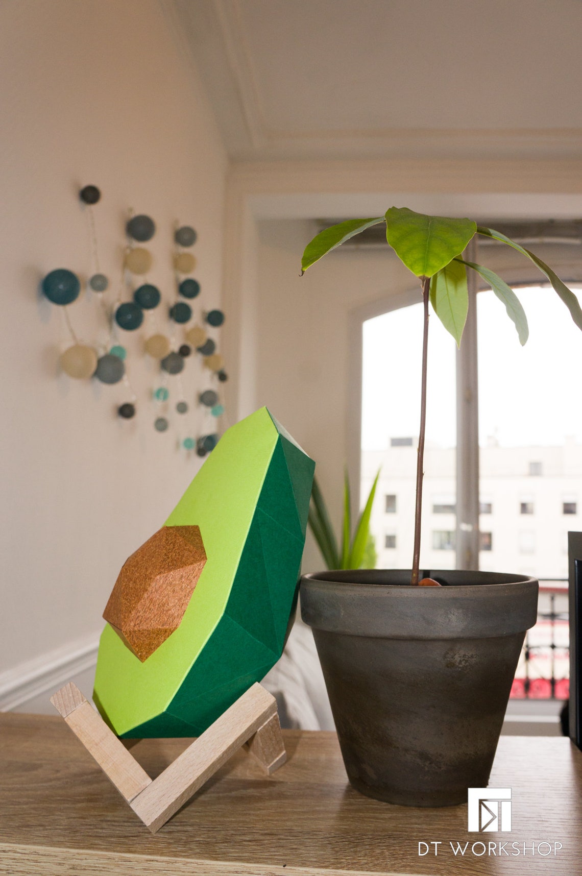 Avocado Paper Model Patron Papercraft Origami DIY - Etsy España