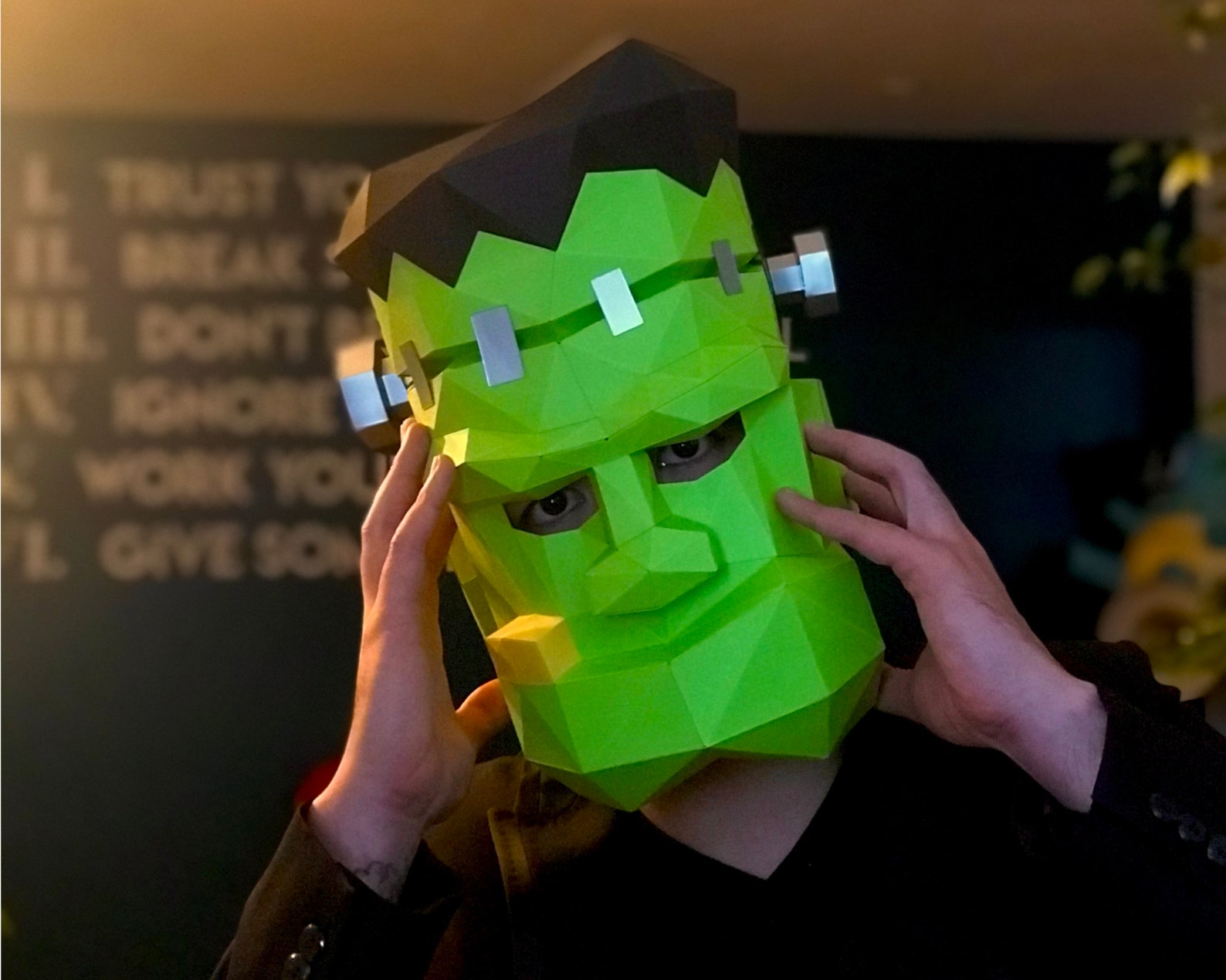 Frankenstein Paper Model Patron Papercraft Origami DIY - Etsy España