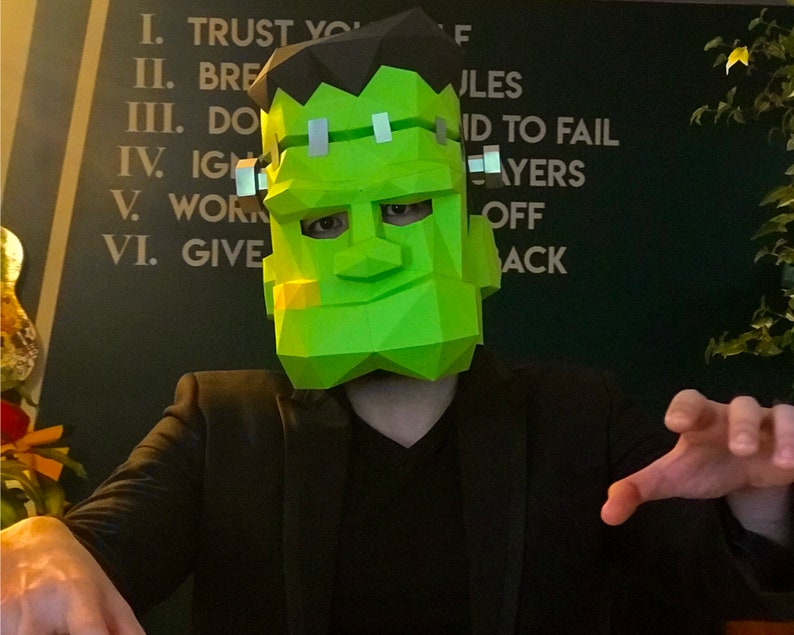 Frankenstein Paper Model Patron Papercraft Origami DIY - Etsy