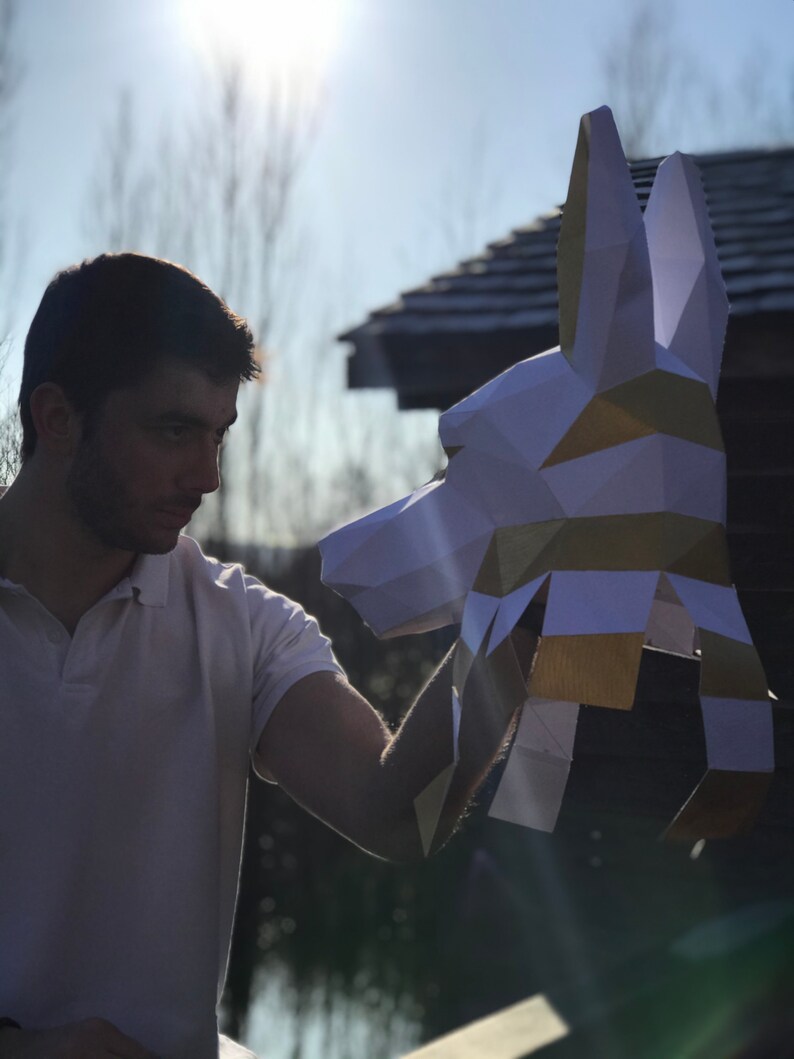 Anubis Mask Paper Model Patron Papercraft Origami DIY - Etsy