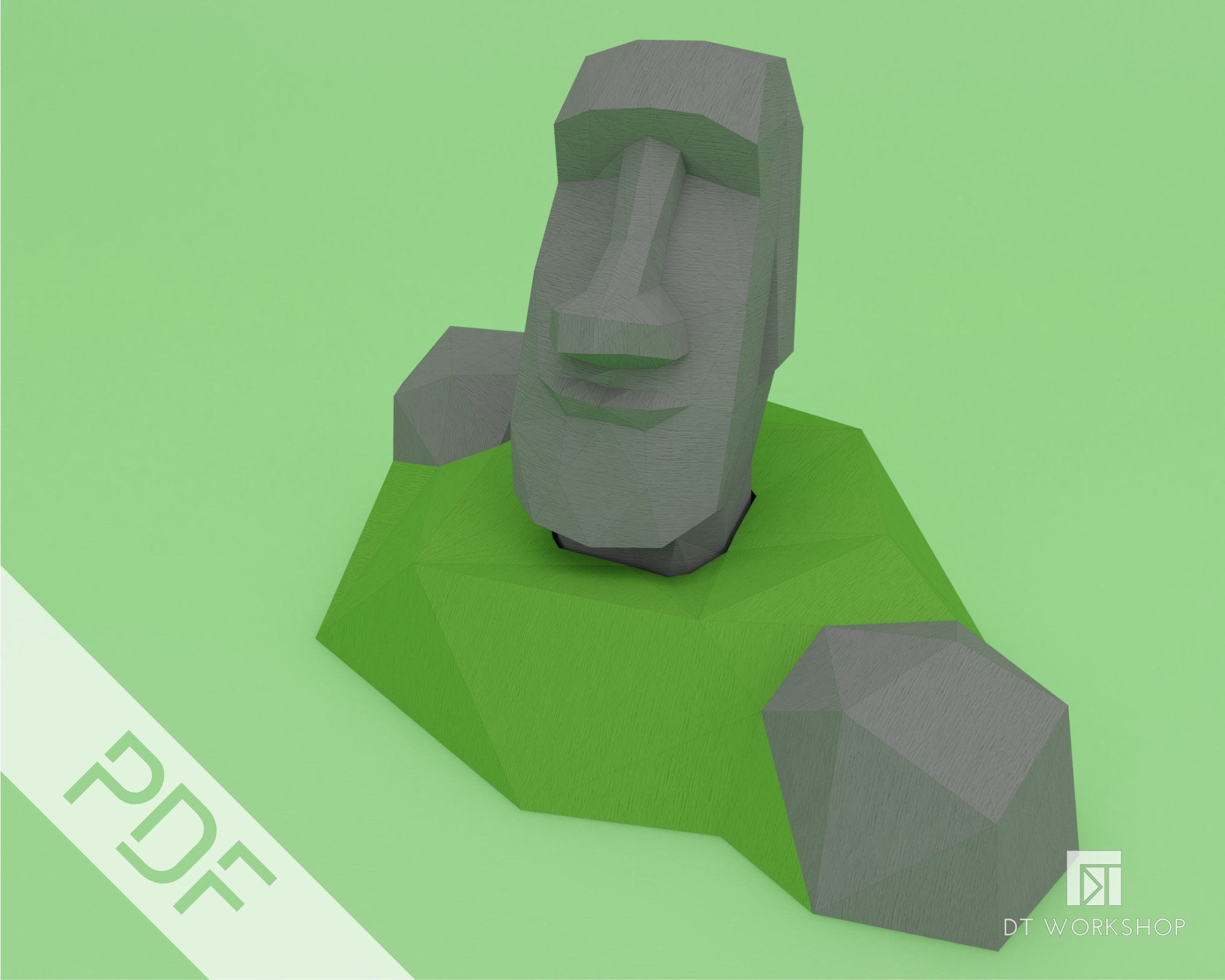 Moai Paper Model Patron Papercraft Origami DIY - Etsy Australia