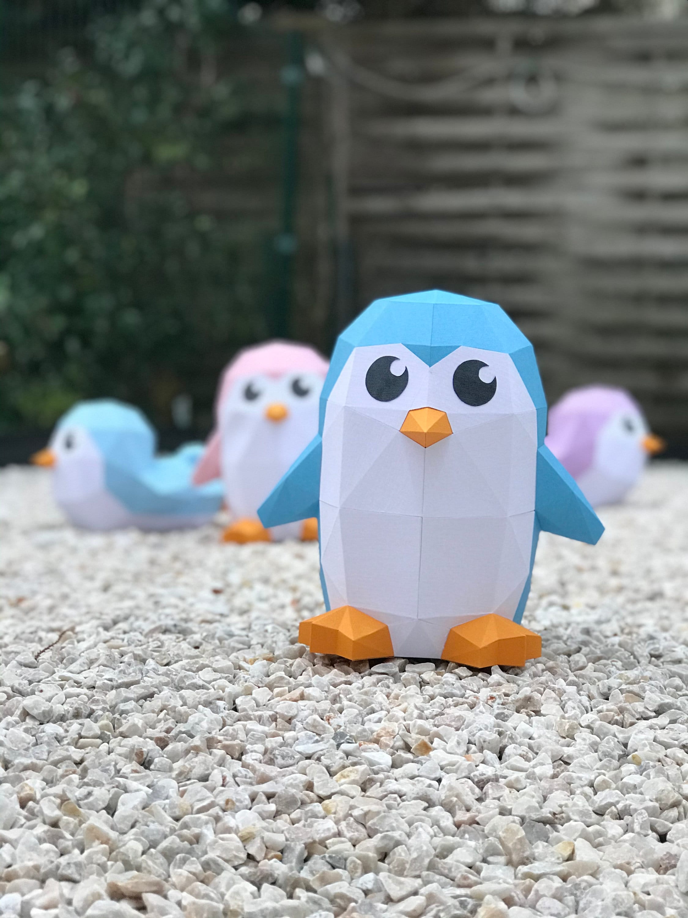 Penguins Paper Model Patron Papercraft Origami DIY | Etsy