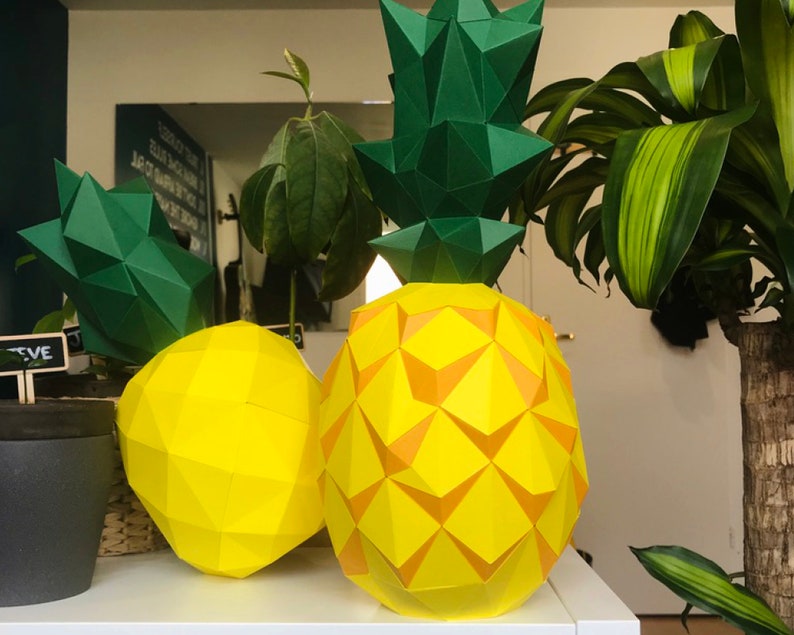 Pineapple Paper Model Patron Papercraft Origami DIY - Etsy