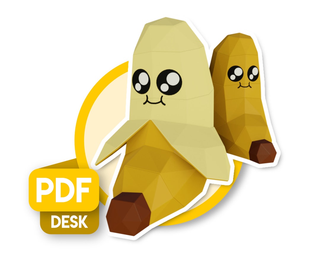 Banana Paper Model Patron Papercraft Papertoy Papertrophy - Etsy