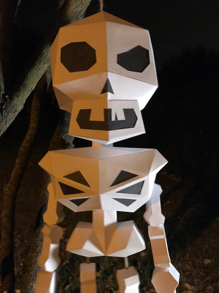 Halloween Skeleton Paper Model Patron Papercraft Origami - Etsy