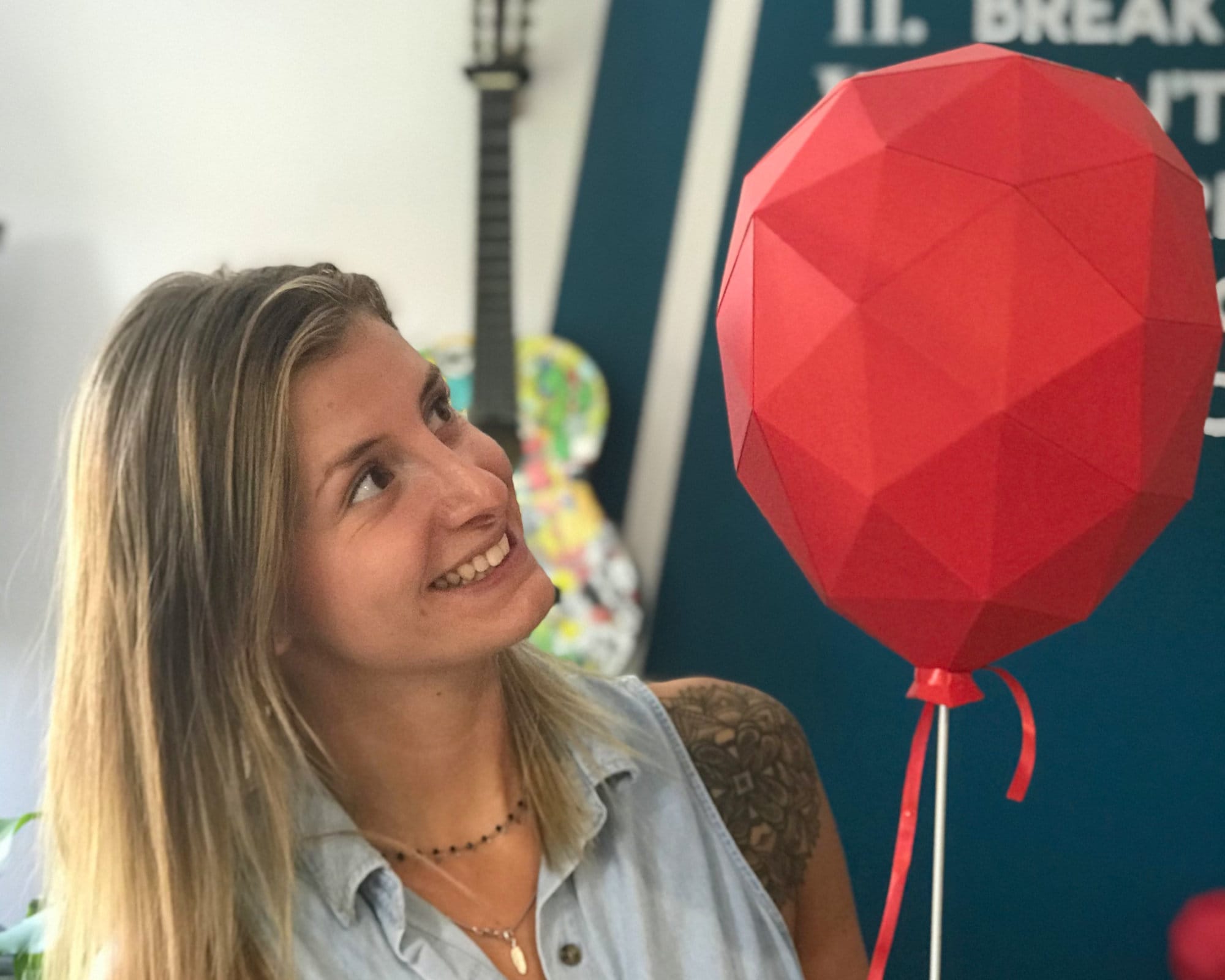 Balloon Paper Model Patron Papercraft Origami DIY - Etsy