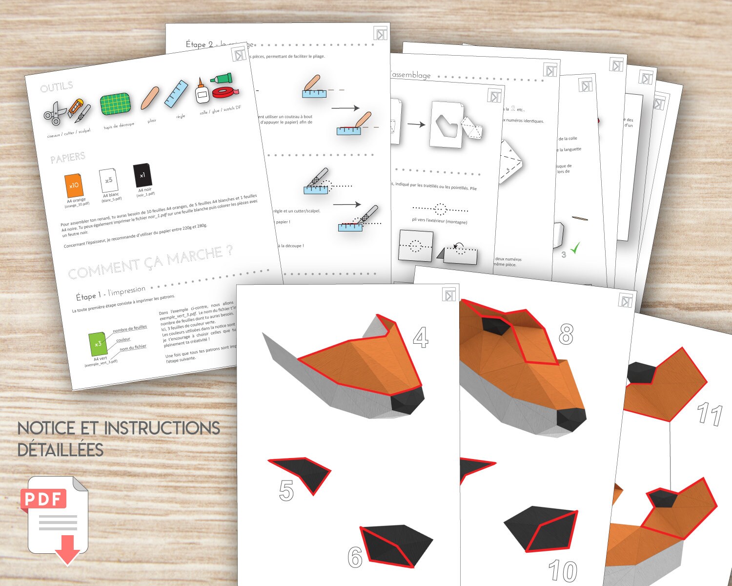 Submarine Paper Model Patron Papercraft Origami DIY - Etsy