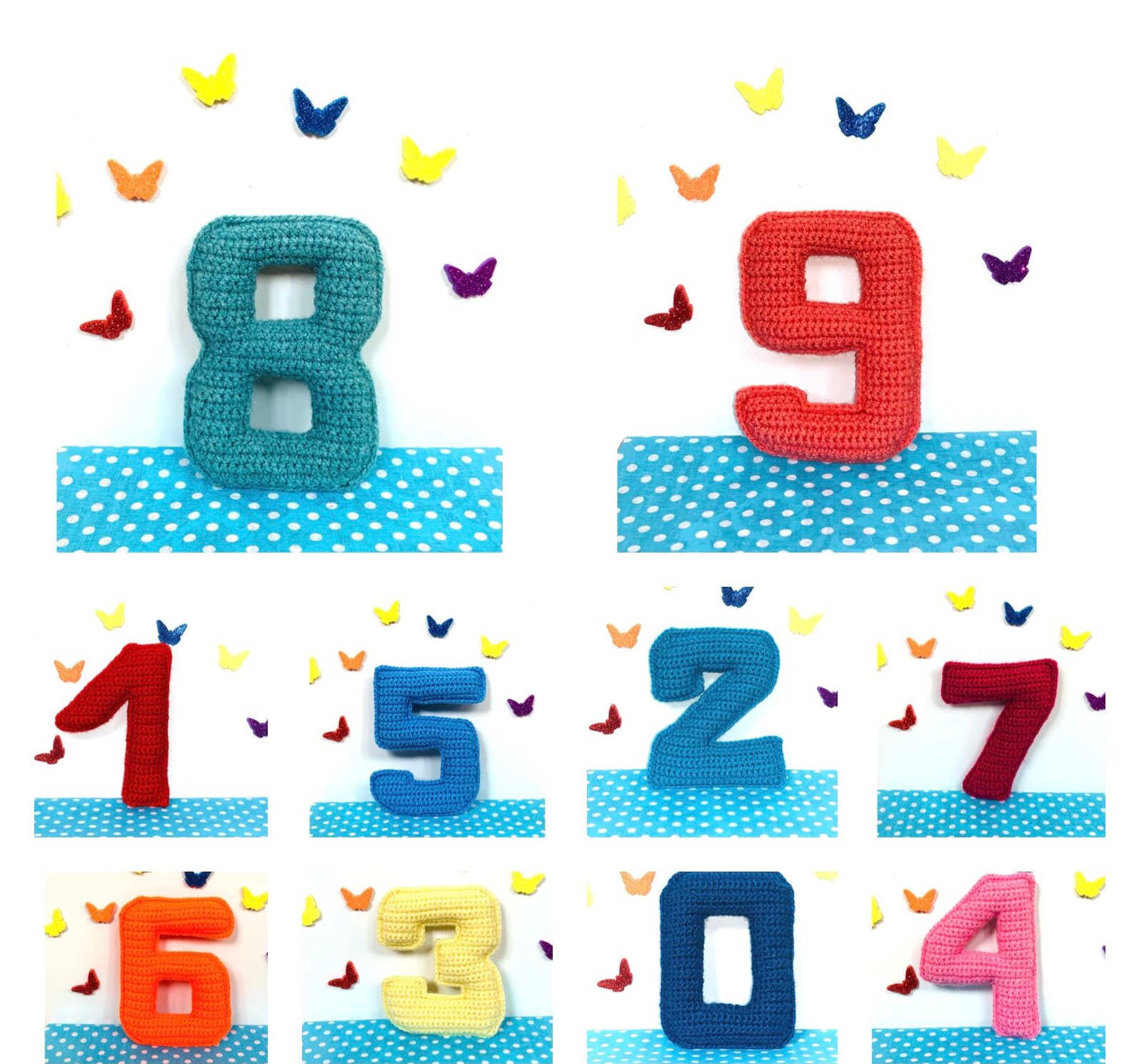 Crochet Pattern Number 8 - Etsy Israel