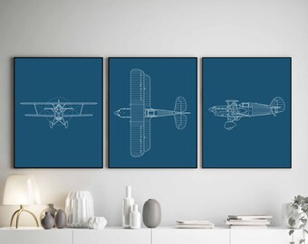 Vintage Airplane Decor - Etsy