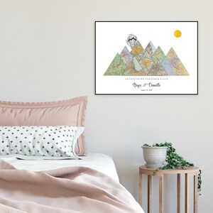 Personalized Adventure Map 9 Locations Mountains Custom - Etsy