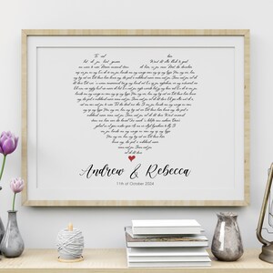 Custom Wedding Song Lyrics, Personalized Wedding Gift Idea, First Dance ...