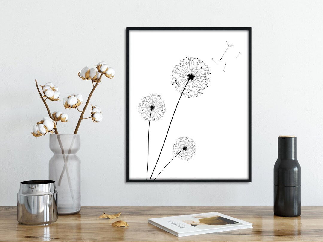 Dandelion Wall Art Print Dandelion Prints Dandelion Poster - Etsy