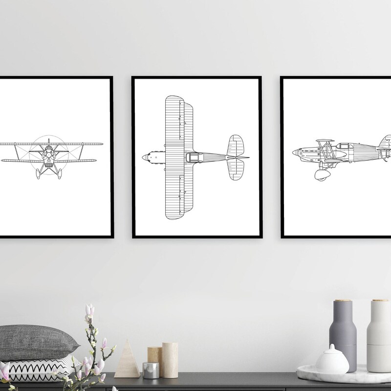 Printable Plane Art - Etsy