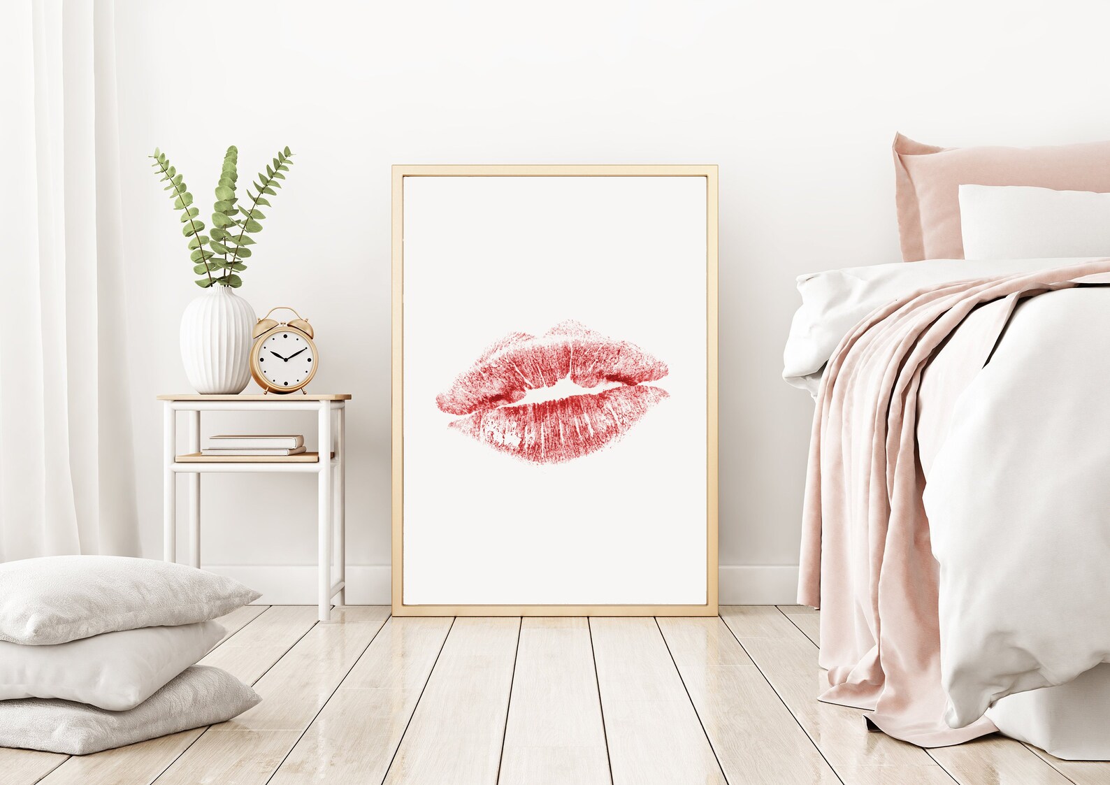 Lips Print Lips Wall Art Lips Printable Kiss Print Makeup | Etsy