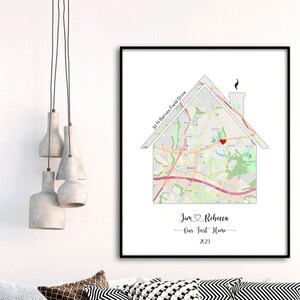 Personalized Housewarming Gifts, Personalized Home Map, First Home Gift ...