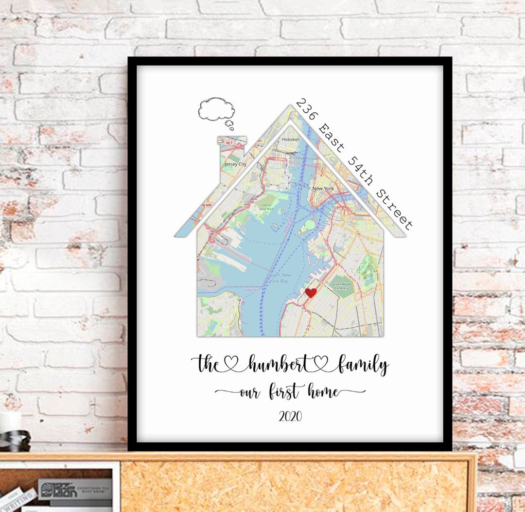 Personalized Realtor Gift, Home Sweet Home, House Map, Last Minute ...
