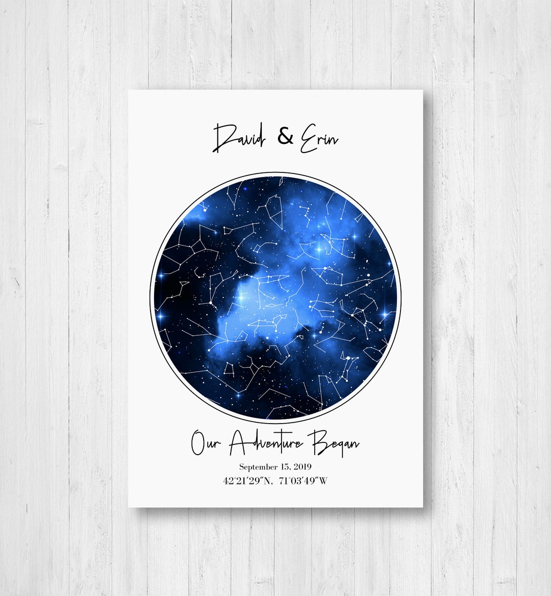 Custom Star Map by Date Constellation Map Last Minute Custom - Etsy