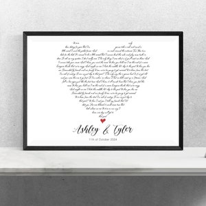 Custom Wedding Song Lyrics, Personalized Wedding Gift Idea, First Dance ...