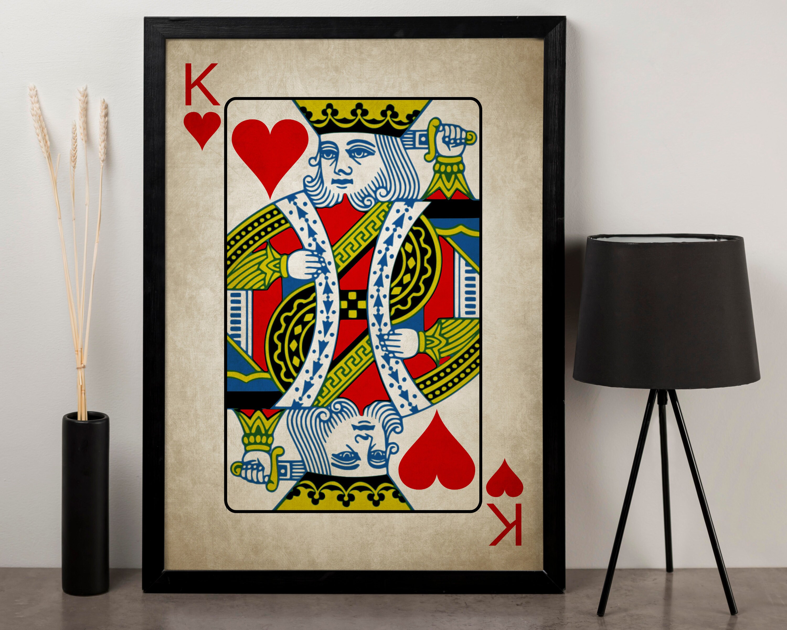 Vintage King Of Hearts Card