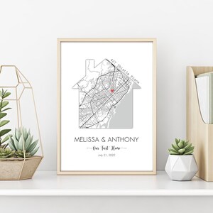 Custom Home Map, Personalized Realtor Gift, Realtor Gift for Client ...
