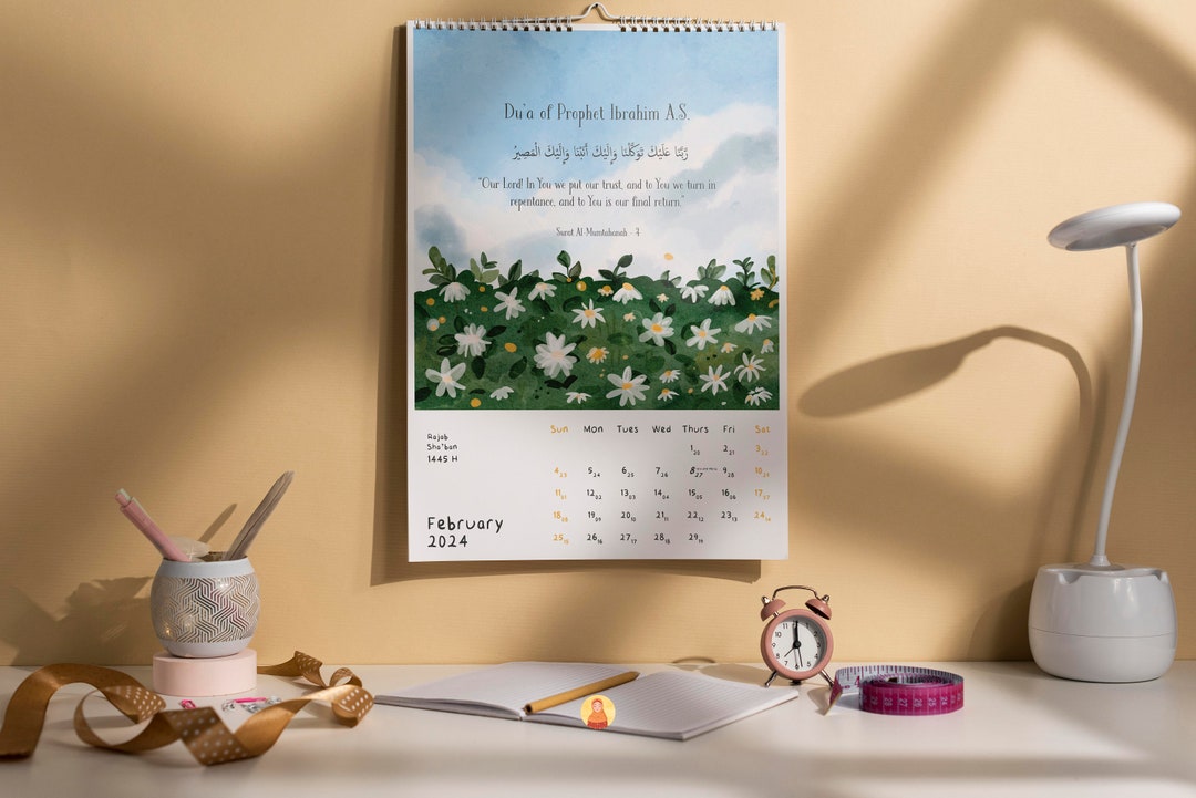 2024 Islamic Wall Calendar With Inspirational Reminders, Hijri Dates ...