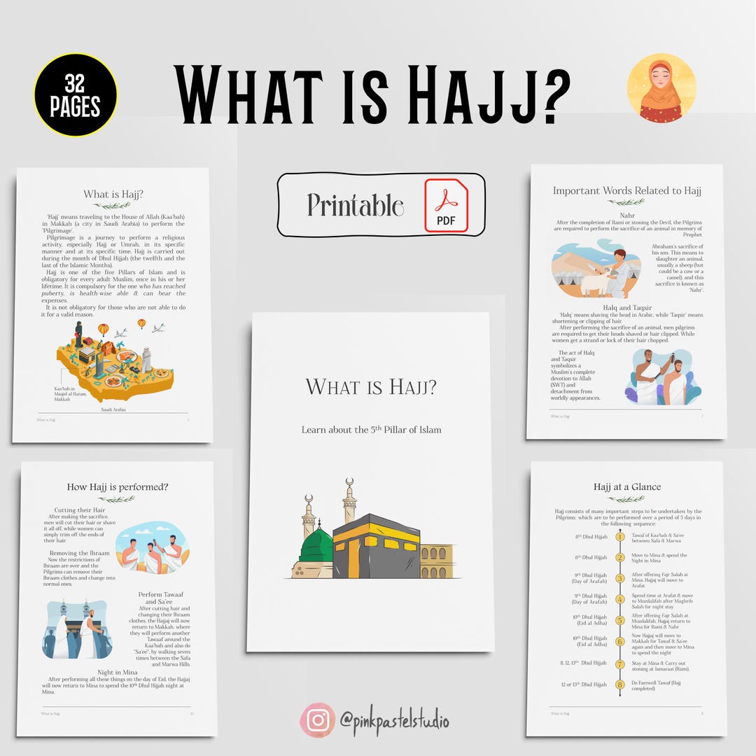 What is Hajj? Printable Islamic Learning Pack for Kids & Adults ...