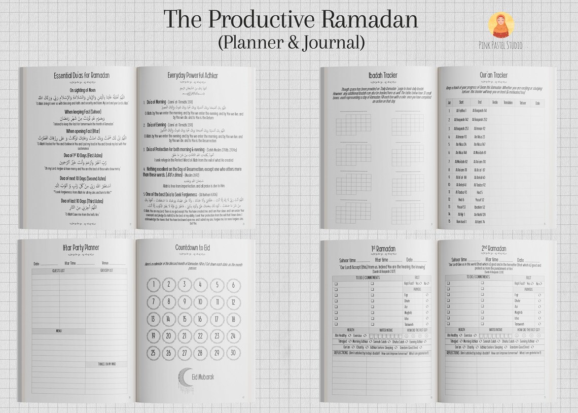 Quran and Ibadah Trackers for Ramadan Ramadhan Tracker | Etsy